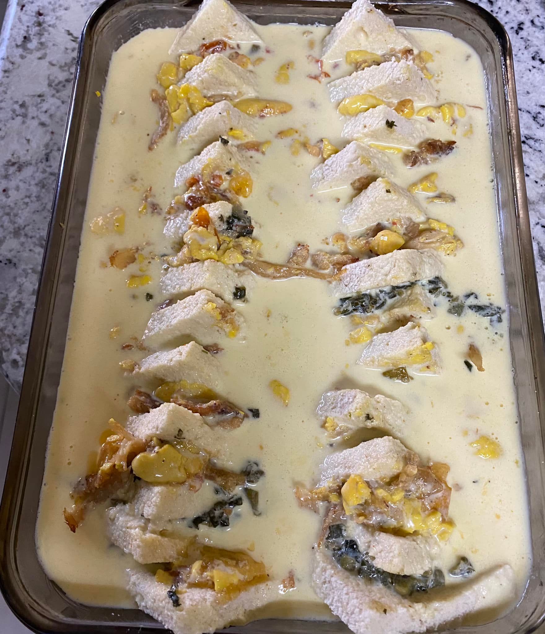 Ackee Codfish and Callaloo Bread Pudding Recipe - Recipes Jamaica